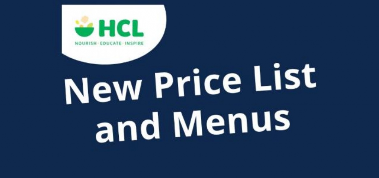 The Cottesloe School - New Price List and Menus from HCL